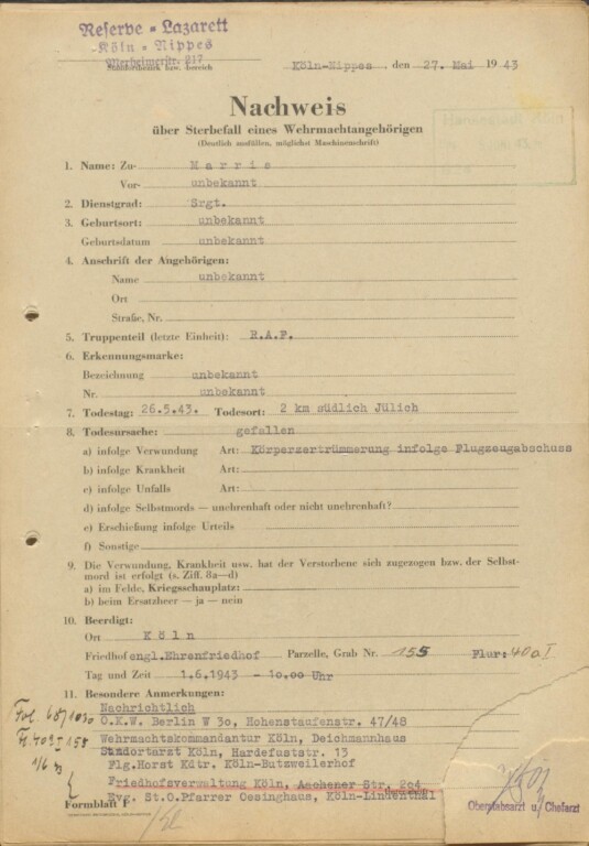 BF534 - Luftkriegsarchiv Köln